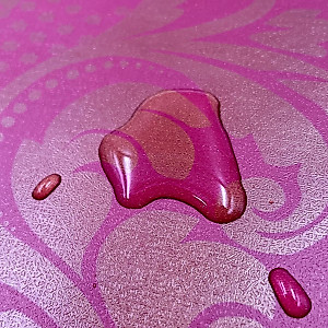 Yifely Red Golden Damask Self-Adhesive Shelf Drawer Liner PVC Furniture Paper 45x300cm