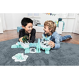 Schleich Eldrador Creatures, Mythical Creatures Toys for Kids, Attack on Ice Fortress Set with Ice Monster and Jungle Monster Action Figures, Ages 7+