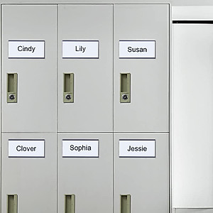 MVISUAL C Channel Magentic Label Holders 1x3 Inches with Paper Inserts and Clear Plastic Protectors, Pack of 30, Magnetic Data Card Holders File Cabinet Labels