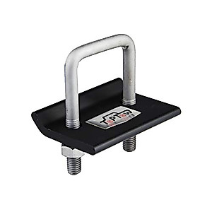 TOPTOW 64707 Trailer Hitch Tightener Anti Rattle Clamp for 1.25 Inch and 2 Inch Receiver Hitches, Black Aluminum Stabilizer Plate, 2 Packs