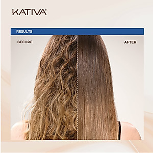 Kativa Brazilian Straightening Brunette Kit, 12 Weeks of Home Use Professional Straightening, with Organic Coconut Oil, Açai Oil, and Keratin, for Straighter, Softer and Shinier Dark-Coloured Hair