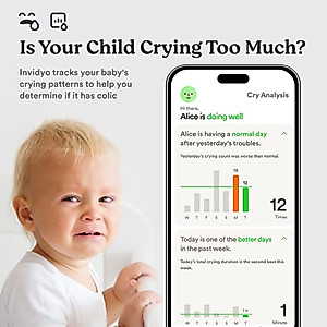 invidyo WiFi Baby Monitor with Camera and Audio: Sleep Tracking, Cry Alerts, Cough Detection | Wireless Pan & Tilt, Smart Phone App, 1080P Full HD Video, Night Vision, Two Way Talk, Temperature Sensor