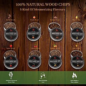 All Star Smoker Wooden Cocktail Smoker Kit with Torch - 8 Wood Chips for Smoker - Smoke Cocktail Kit - Drink Smoker for Whiskey - Bourbon Smoker Kit for Drinks - Old Fashioned Smoker Kit (No Butane)