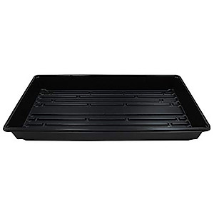 Yield Lab 10 x 20 Inch Black Plastic Propagation Tray – Hydroponic, Aeroponic, Horticulture Growing Equipment (10, Dome and Tray)