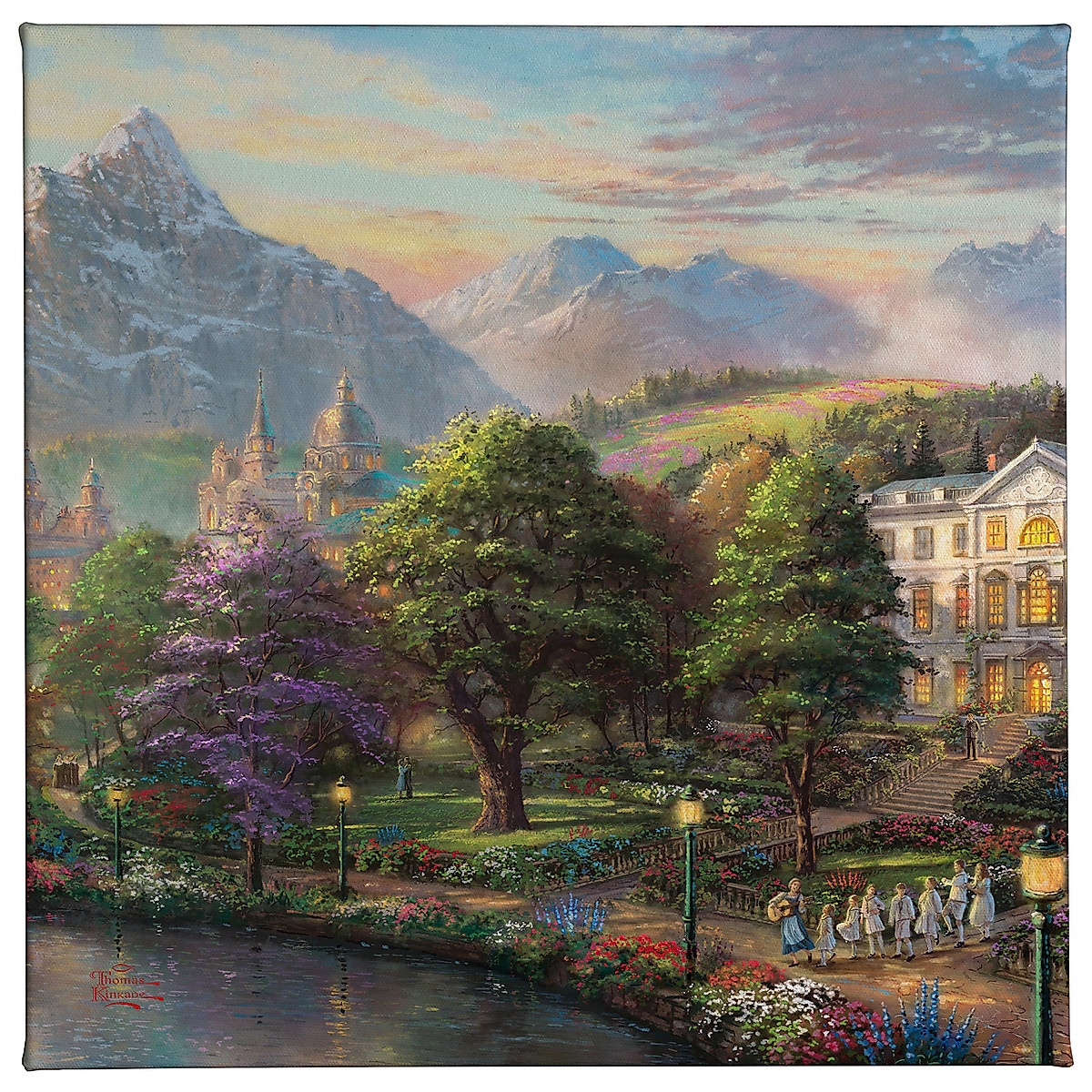 Thomas Kinkade Studios The Sound of Music 14 x 14 Gallery Wrapped Canvas