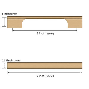 Asidrama 10 Pack 5 Inch(128mm) Dark Champagne Bronze Kitchen Cabinet Handles, Brushed Brass Cabinet Pulls Gold Kitchen Cabinet Hardware for Cupboard Drawer Pulls