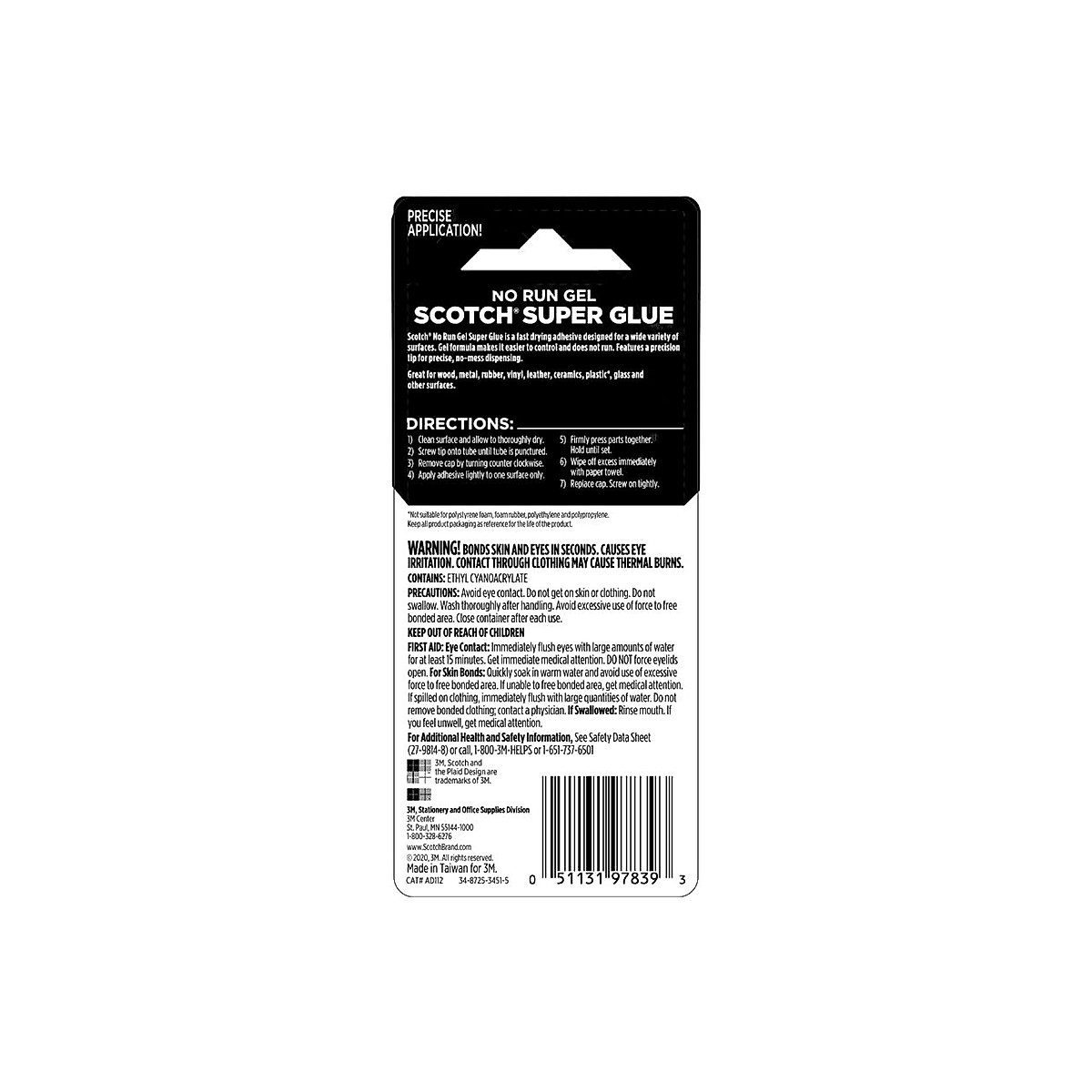 Scotch Brand 3m Scotch Super Glue Ge, Clear