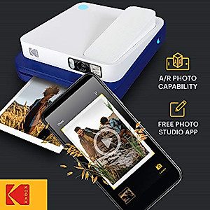 KODAK Smile Classic Digital Instant Camera with Bluetooth (Blue) Starter Kit