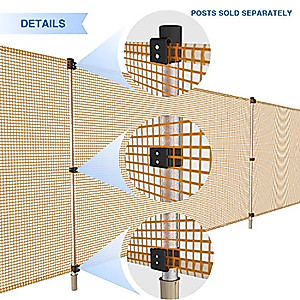 E&K Outdoor Fence Screen for Veggie Garden Backyard Chicken Yard Mesh Net Safety Fence Barrier for Dogs Rabbits Puppy Balcony Deck Patio Porch 3'H x 129'L Orange