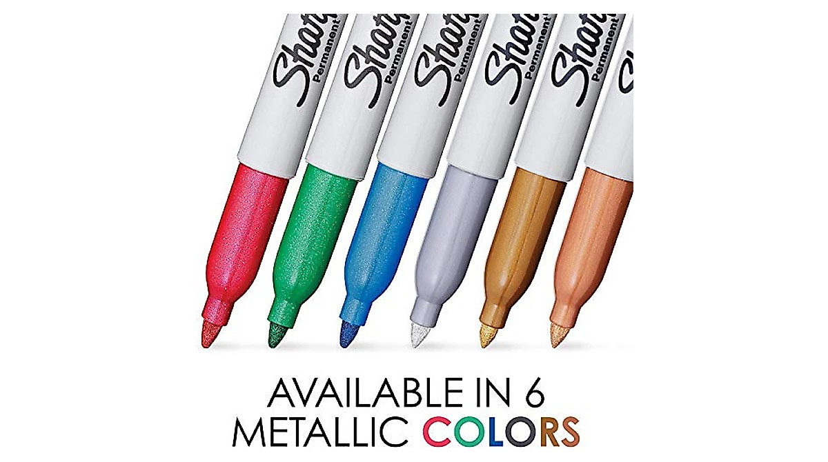 Sharpie Metallic Permanent Markers - Bright Colors & Precise Tips