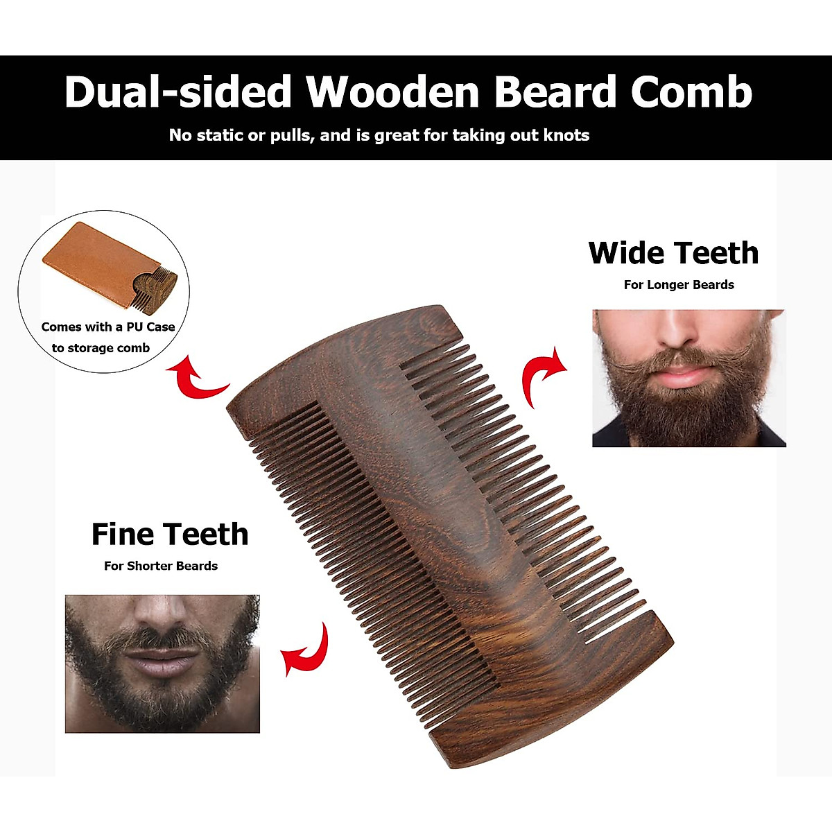 Shaving & Grooming Kit for Men, Danweix Beard Kit Brush Comb Scissors with Storage Bag Shaving Razor Brush with Stand holder 10pcs Refill Blades Great for Grooming Beards and Mustaches