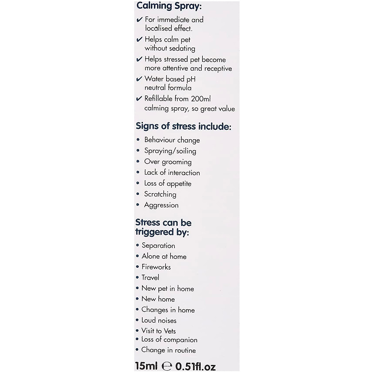 Pet Remedy Natural De-Stress & Calming Spray for Dogs, Cats, and Other Nervous Pets; Aids with Anti-Anxiety, Separation-Anxiety, Travel Size; 15ml (Bundle of 3)