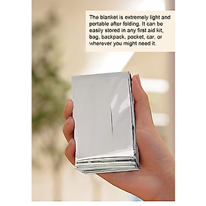 PERIEMALA Emergency Blankets for Survival Gear (Pack of 4), Camping Blanket, Emergency Blanket, Thermal Blanket, Mylar Space Blanket, Survival Blanket, First Aid Supplies, Outdoors