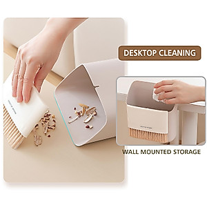 Mini Dustpan and Brush Set, multipurpose Cleaning,Storage,Wall mounted Small Broom and Dustpan Set for Kitchen/Desktops/Bedroom
