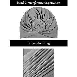 SATINIOR 9 Pieces Women Knotted Turban Hat African Turban Beanie Pre-Tied Bonnet Cap Headwrap Multicolor