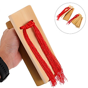 MILISTEN 1 Pair Chinese Kuaiban Clapper Bamboo Castanets Traditional Allegro Instrument Hand Percussion Instrument for Festival Performance Prop