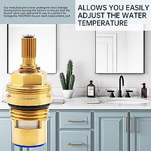 LIBERFLOW Faucet Cartridge for Kitchen Faucet Parts Compatible with Hansgrohe 94009000 Cartridge Widespread Faucet Valve