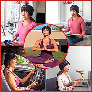 Headache & Migraine Relief Wrap Hat | Hot & Cold Gel Ice Pack, Warm Cold Compress Therapy Wrap for Tension Headache Relief, Stress, Pain & Sinus Pressure Reusable & Flexible with Adjustable Closure