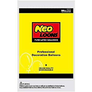 Neo LOONS 100 pcs 5" Standard Black Premium Latex Balloon - Great for Kids, Adult Birthdays, Weddings, Receptions, Baby Showers, Water Fights, or Any Celebration