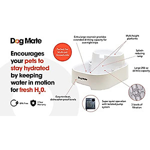 Dog Mate Large Fresh Water Drinking Fountain For Dogs And Cats