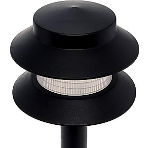 Paradise GL22627 Low Voltage Plastic 4W Path Light (Black, 12 Pack)