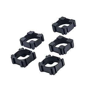 QJFCare 100Pcs 18650 Lithium Battery Holder, Plastic Li-ion Battery Pack Bracket Safety Spacer Radiating Shell Storage Bracket, Cylindrical Cell Battery Stand Cell Spacer for DIY Fixed Battery