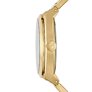 Fossil Men's Everett Quartz Stainless Steel Three-Hand Watch, Color: Gold (Model: FS5965)