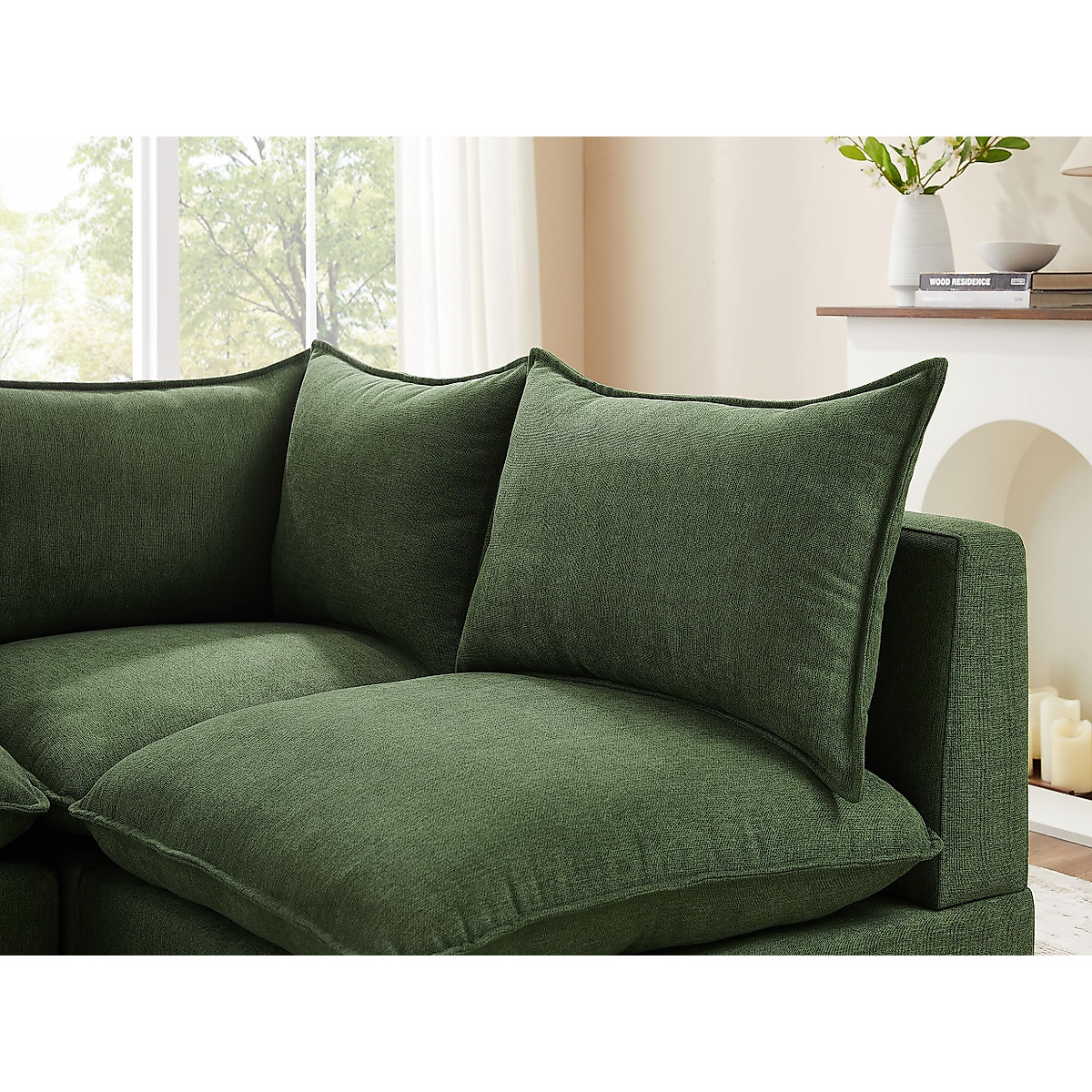 VANOMi Modular Sectional Sofa, 6 Seater Sleeper Sectional Sofa Modular Sectional Couch for Living Room