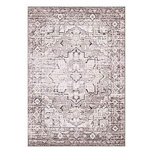 Bloom Rugs 8 x 10 Rug - Gray/Beige Traditional Persian Area Rug for Living Room, Bedroom, Dining Room, and Kitchen - Exact Size: 7'5" x 10'