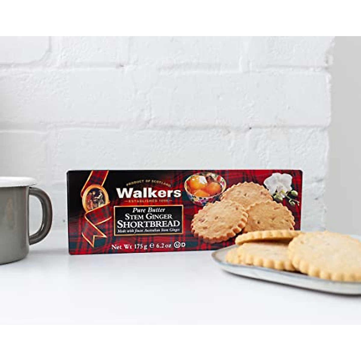 Walkers Shortbread Stem Ginger Shortbread, 6.2 Ounce Box