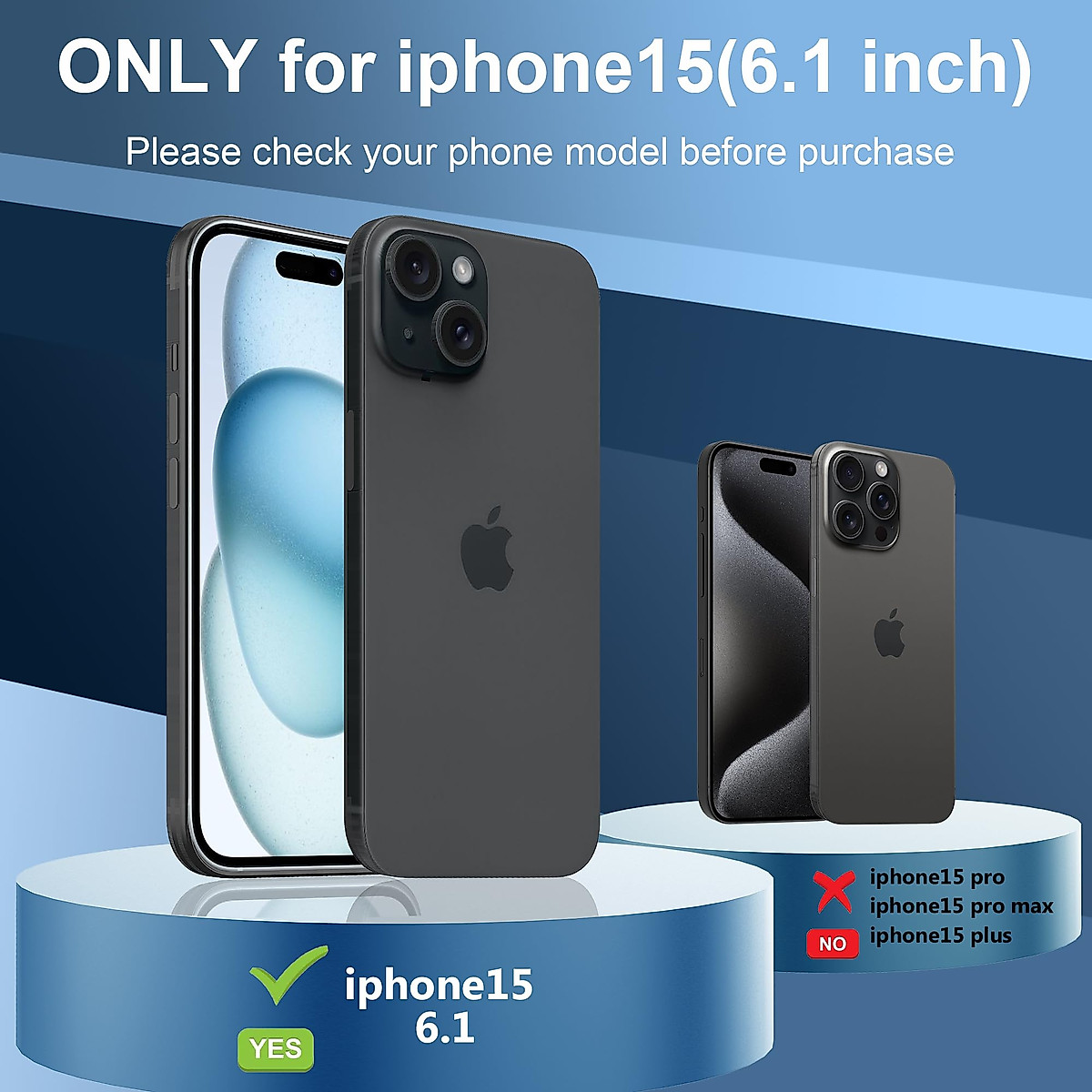 Ezanmull for iPhone 15 Case [Compatible with MagSafe] [with Built-in Touch Sensitive Anti-Scratch 9H Tempered Glass Screen Protector + Camera Lens Protector] Full-Body Magnetic Case (Clear&Pink)