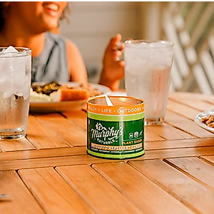 Murphy's Naturals Mosquito Repellent Candle | DEET Free | Made with Plant Based Essential Oils and a Soy/Beeswax Blend | 30 Hour Burn Time | 9oz | 2 Pack