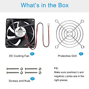 GDSTIME 80mm x 20mm Fan, 80mm 24V Dc Brushless Cooling Fan