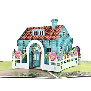Teabug Cards New Home Card, House Pop Up Card, Congratulations for New Home, Realtor, House Warming, Birthday, Mothers Day, Father's Day, Retirement