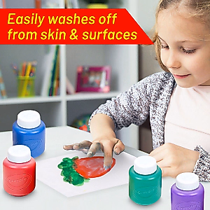 Kids Painting Set, Washable Paint for Kids 6 Colors, 7 Paintbrushes, Paint Palette, Non Toxic Tempera Paints 2 oz Each, Paints for Toddlers Art, Crafts