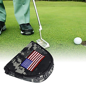 SEACLOUD Golf Putter Cover USA Camouflage Golf Mallet Putter Head Cover Protector Magnetic Closure