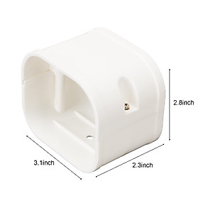 3" W 4.2Ft L Line Set Cover Kit for Mini Split Air Conditioners Decorative PVC Slim Line Cover for Central AC & Heat Pumps Systems Tubing Cover