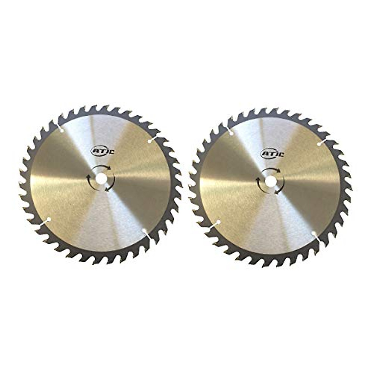 9" 40 Tooth Carbide Tip General Purpose Wood Cutting Circular Saw Blade with 5/8" Arbor (2 Pack)