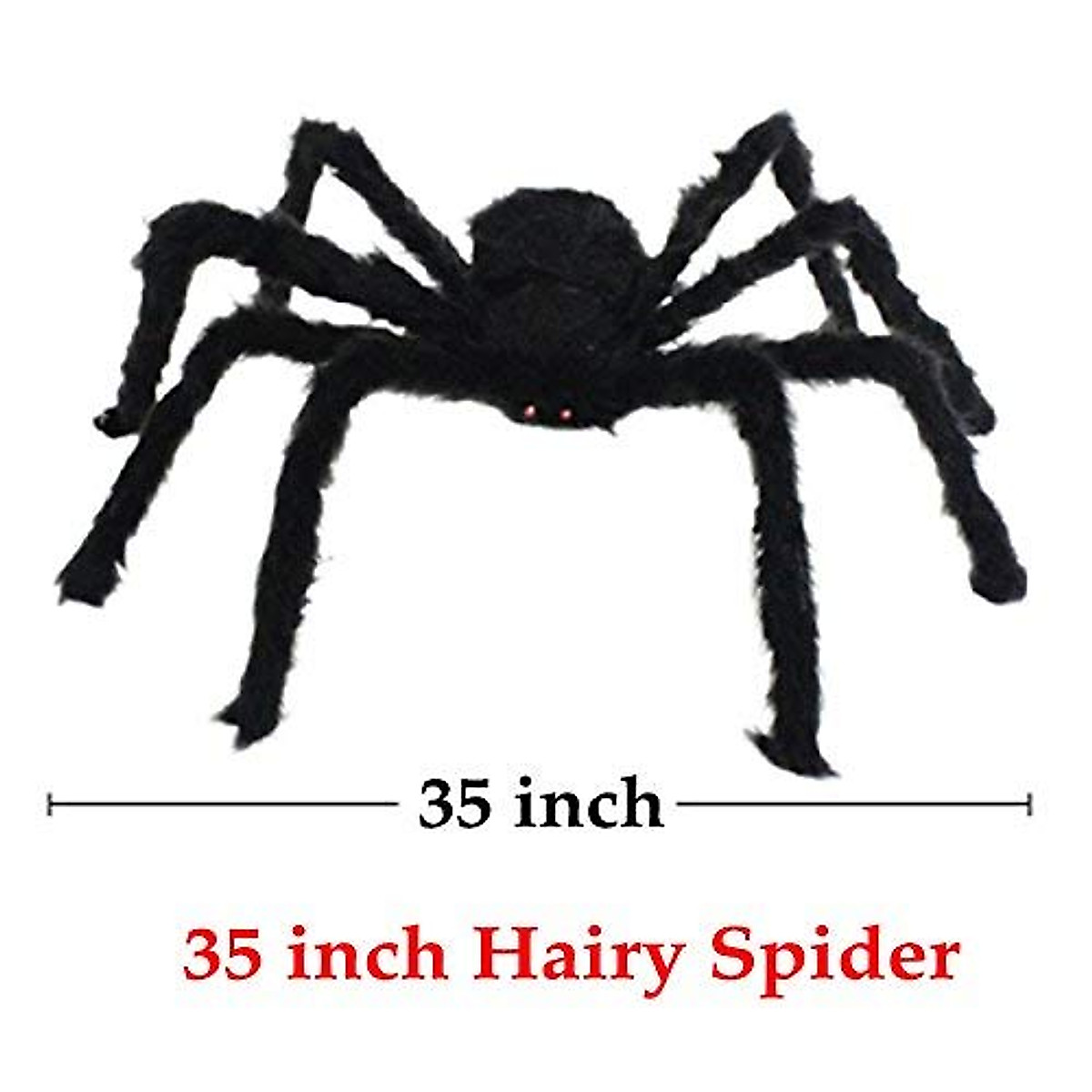 COOLJOY 35 INCH Halloween Decorations Spider Realistic Hairy Spider Halloween Party Decor for Outdoor Indoor