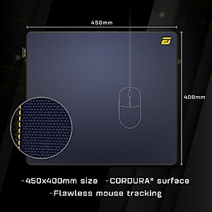 ENDGAME GEAR MPC 450 Gaming Mouse Pad - 17.72 x 15.75 inches - Large Desk Pad for Keyboard and Mouse - Cordura Fabric - Stitched Edge -Bottom from Natural Rubber Desk Mat - Navy Blue