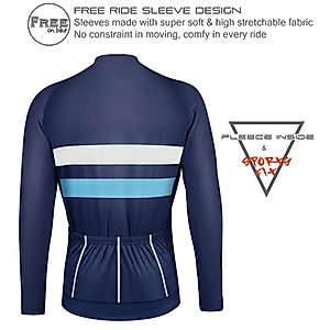 CEROTIPOLAR Standard Fit Cycling Bike Jerseys Fleeced, Fall Winter Long Sleeve Bicycle Jackets