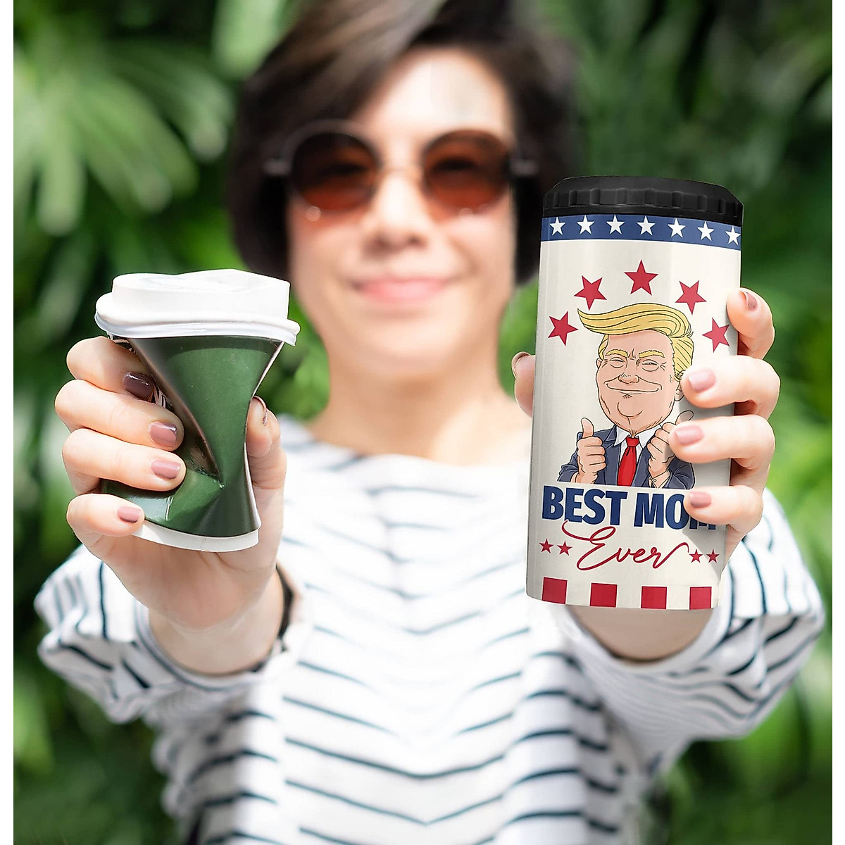 Best Gift For Mother - Gifts For Mom - Mothers Day Gift From Daughter Son - Christmas Gift For Mom - Moms Ideas Birthday Tumbler Best Mom Ever Can Cooler Mug Cup Gifts 12Oz