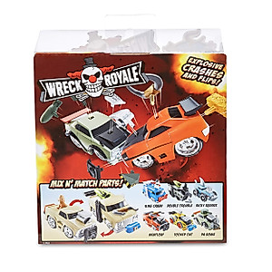 MGA Entertainment Wreck Royale Exploding Crashing Meatloaf Race Car with 4 Mix 'N Match Explosive Parts