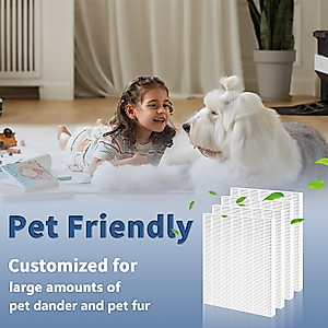 4 Pack 115115 HEPA Replacement Filter A Size 21 Compatible with Winix PlasmaWave Air Purifier C535 5300 5300-2 5500 5500-2 6300 6300-2 P300 AM90 9000 5000 5000B C909 9800 by Funmit