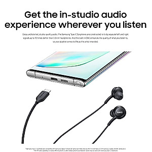 2022 Earbuds Stereo Headphones for Samsung Galaxy S21 Ultra 5G, Galaxy S20 FE, Galaxy S10, S9 Plus, S10e, Note 10, Note 10+ - Designed by AKG - with Microphone and Volume Remote Type-C Connector