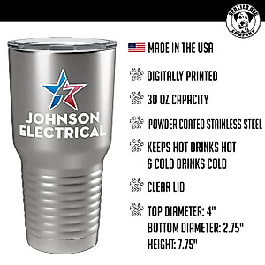 Personalized 30oz (17 Colors) Printed Insulated Stainless Steel Tumbler with Lid - Custom Promotional Items with your Logo - Bulk Company Small Business Party Favors (Stainless)