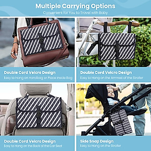 Portable Changing Pad, Waterproof Baby Changing Pad with 4 Storage Pockets, Detachable & Portable Diaper Changing Pad Newborn Baby Essentials, Travel Changing Pad for Baby Shower Gifts