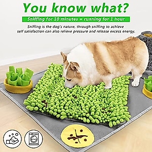 Snuffle Mat for Dogs, 37.8'' X 18.9'' Sniffing Mat Dog Feeding Mat for S/M/L Dogs, Slow Feeder Interactive Dog Puzzle Toys for Slow Eating and Stress Relief