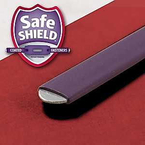 Smead Pressboard Fastener File Folder with SafeSHIELD Fasteners, 2 Fasteners, 1/3-Cut Tab, 2" Expansion, Letter Size, Bright Red, 25 per Box (14936)