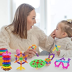 KCLROEO Building Blocks, 320 pcs Educational Building Toys STEM Toys Building Discs Sets Interlocking Solid Plastic for Preschool Kids Boys and Girls, Promotes Fine Motor Skills & Sensory Development